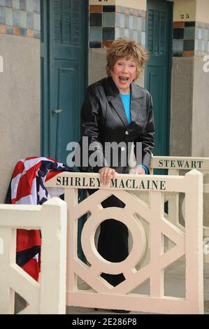 Shirley MacLaine during her tribute as part of the 37th Deauville American Film Festival in ...