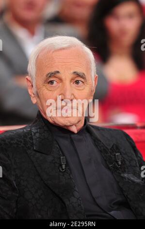 Charles Aznavour at the taping of Vivement Dimanche on August 31, 2011 ...