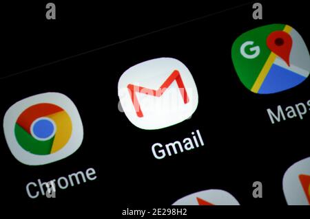 Smartphone, Display, App, Gmail Stock Photo - Alamy