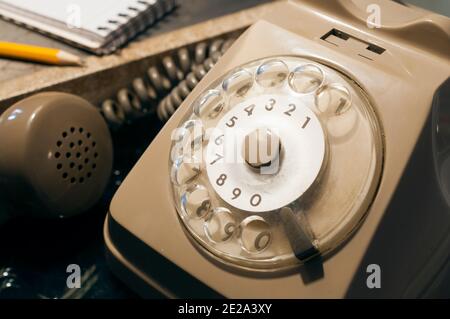 Telephone receiver on phonebook Stock Photo - Alamy