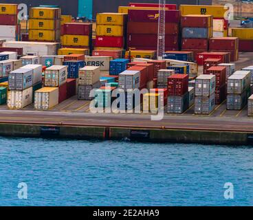 Copenhagen container freight terminal at the port of Copenhagen and ...