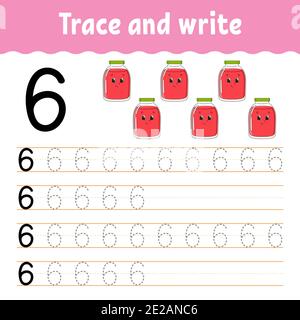 Trace and color for kids, glass vector Stock Vector Image & Art - Alamy