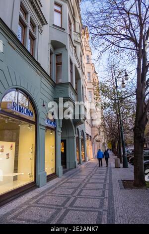 Parizska Street, Prague shopping, Czech Republic Tourists I front of ...