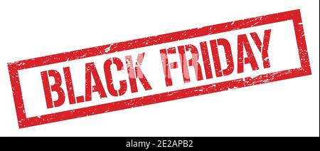 BLACK FRIDAY black red grungy rectangle stamp sign Stock Photo - Alamy