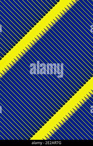 Pattern of blue pencils at yellow background Stock Photo - Alamy