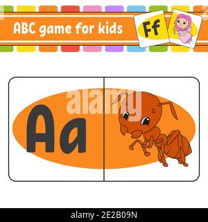 Flashcard A is for ant illustration Stock Vector Image & Art - Alamy