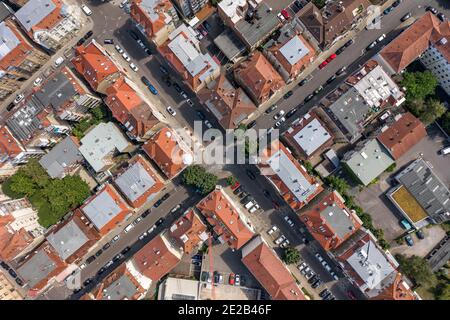 German suburb, aerial photo Stock Photo - Alamy