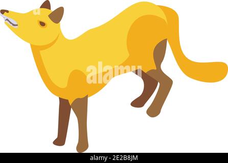 Pensive wolf on white background cartoon vector illustration Stock ...