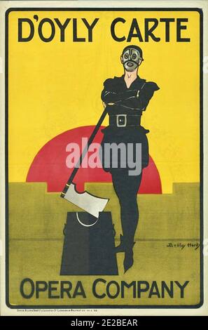 Vintage D'Oyly Carte Opera Company poster for Gilbert and Sullivan's ...