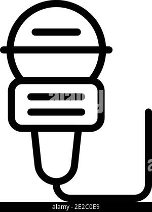 Actual microphone icon. Outline actual microphone vector icon color ...