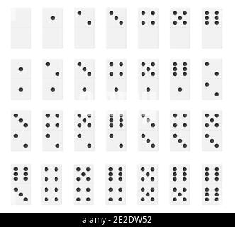Plastic Black Realistic Domino Illustration Stock Photo - Alamy