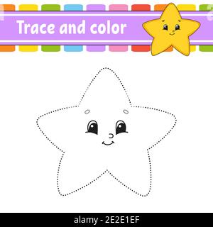 Vector space dot-to-dot and color activity with cute planet. Astronomy ...