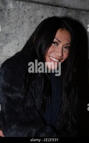 EXCLUSIVE. Anggun attending a TV taping in Paris, France on November 29 ...