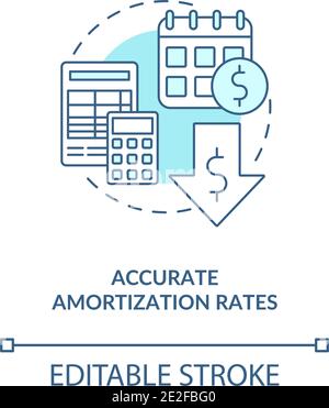 Accurate amortization rates concept icon Stock Vector Image & Art - Alamy