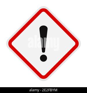 hazard warning attention sign with exclamation mark symbol Stock Vector ...