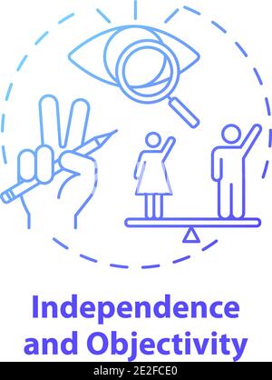 Independence and objectivity concept icon Stock Vector Image & Art - Alamy