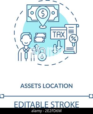 Assets location concept icon Stock Vector Image & Art - Alamy