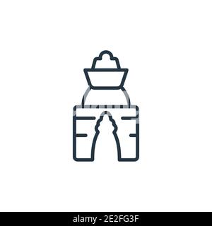 Odisha outline vector icon. Thin line black odisha icon, flat vector ...