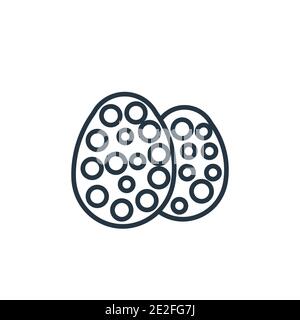 two eggs vector icon Linear icon. Editable stroke line Stock Vector ...