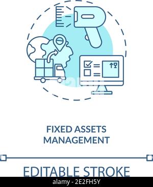 Fixed assets management concept icon Stock Vector Image & Art - Alamy