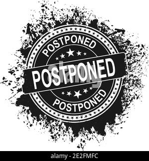 postponed label sign. round stamp. ribbon. band Stock Vector Image & Art - Alamy