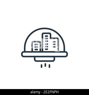 Space Colony Simple vector icon. Illustration symbol design template ...