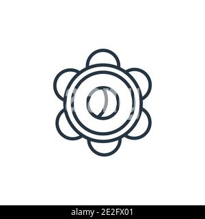 Samba tambourine icon flat vector. Music drum. Carnival instrument ...