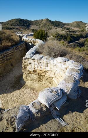 Reconstruction of a defensive position used during the Spanish civil ...