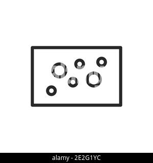 Pustule color line icon. Isolated vector element. Outline pictogram for ...