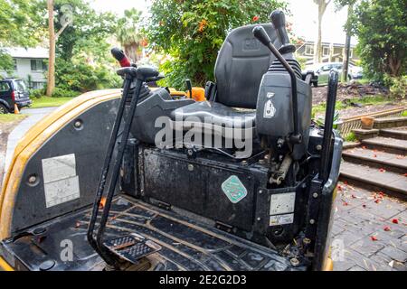 Excavator controls and levers on a mini excavator, Sydney,Australia ...