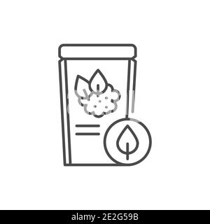 Matcha tea packaging color line icon. Pictogram for web page, mobile ...