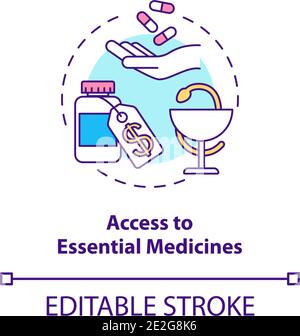 Access to essential medicines concept icon Stock Vector Image & Art - Alamy