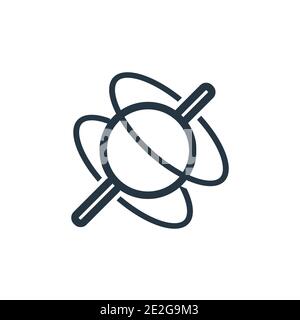 quasar icon logo sign vector outline in black and white color Stock ...