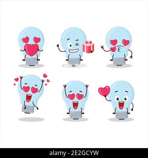 Halogen cartoon character with cute emoticon bring money. Vector ...
