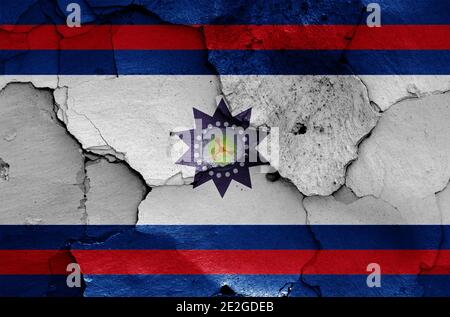 Flag of Paysandu Department painted on cracked wall Stock Photo - Alamy
