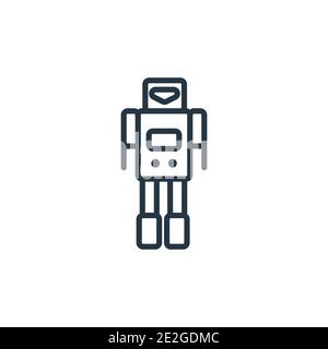 personal droid line icon, outline symbol, vector illustration, concept ...