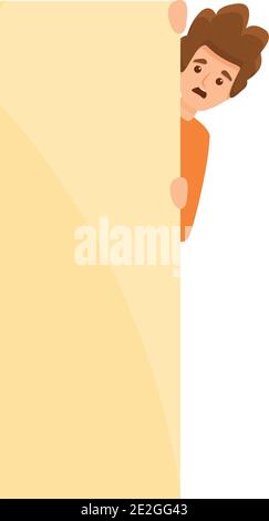 Afraid man near door icon. Cartoon of afraid man near door vector icon ...
