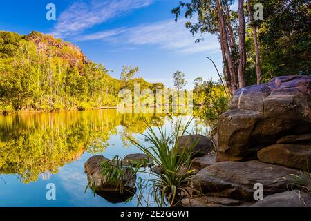 Beautiful Reflection along Jim Jim Creek Stock Photo - Alamy