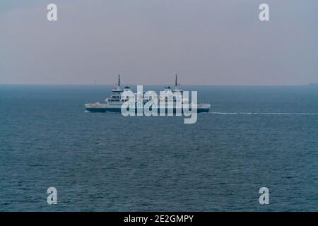 Forsea ferry enroute, sailing between Helsingor and Helsingborg Stock ...