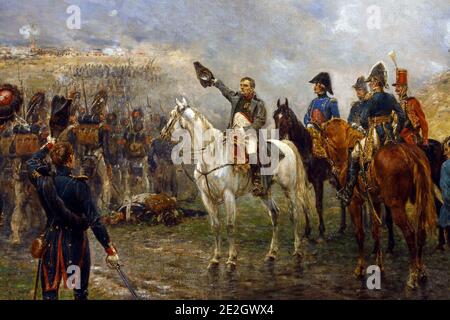 The Last Attack, Waterloo 1895 Ernest Crofts 1847-1911 ( Napoleon's ...