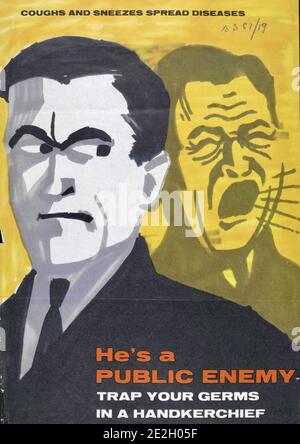 Government health warning posters from yesteryear Stock Photo - Alamy