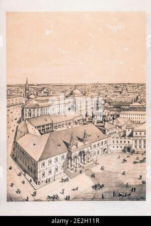 Moscow, Kremlin, Chudov Monastery, 19th century etching Stock Photo - Alamy