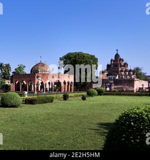 Kalna City, West Bengal, India. The brick Bardhaman Naba Kailash temple ...