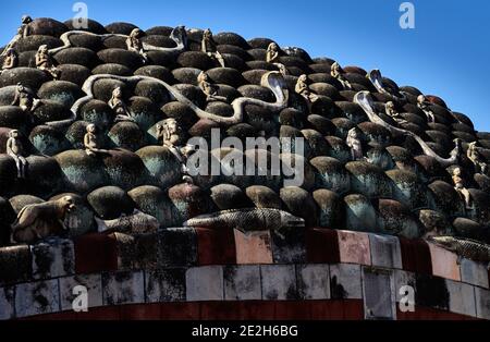 Kalna City, West Bengal, India. These Atchala (four sloped roof) brick ...