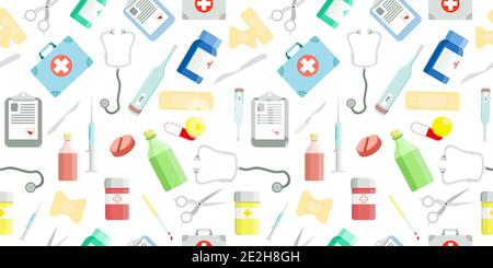 Medicine plaster seamless cartoon patch pattern for clothes print and ...