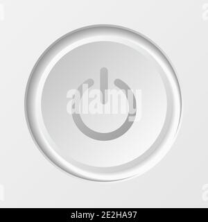 Vector illustration of Power button icon vector Stock Vector Image ...