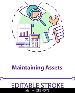 Fixed assets management concept icon Stock Vector Image & Art - Alamy