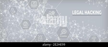 Certified Ethical Hacker - CEH - icon set, web header banner Stock ...