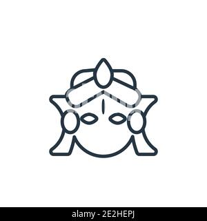 vector black outline hinduism Durga yantra Dum Durgaye illustration ...
