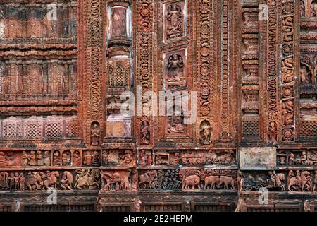 Baranagar. West Bengal, India. Char Bangla temple complex was built by ...
